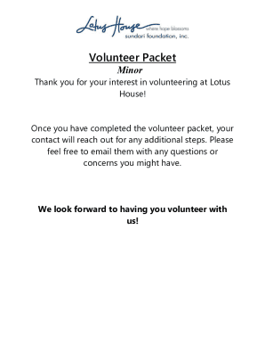 Fillable Online Volunteer Packet-Minor.pdf Fax Email Print - pdfFiller