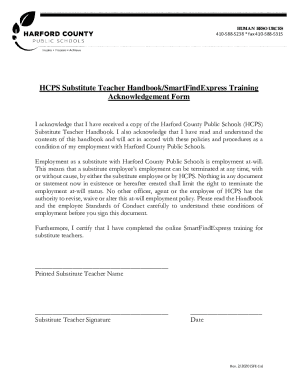 Fillable Online HCPS Long-Term Substitute Teacher Orientation Packet ...