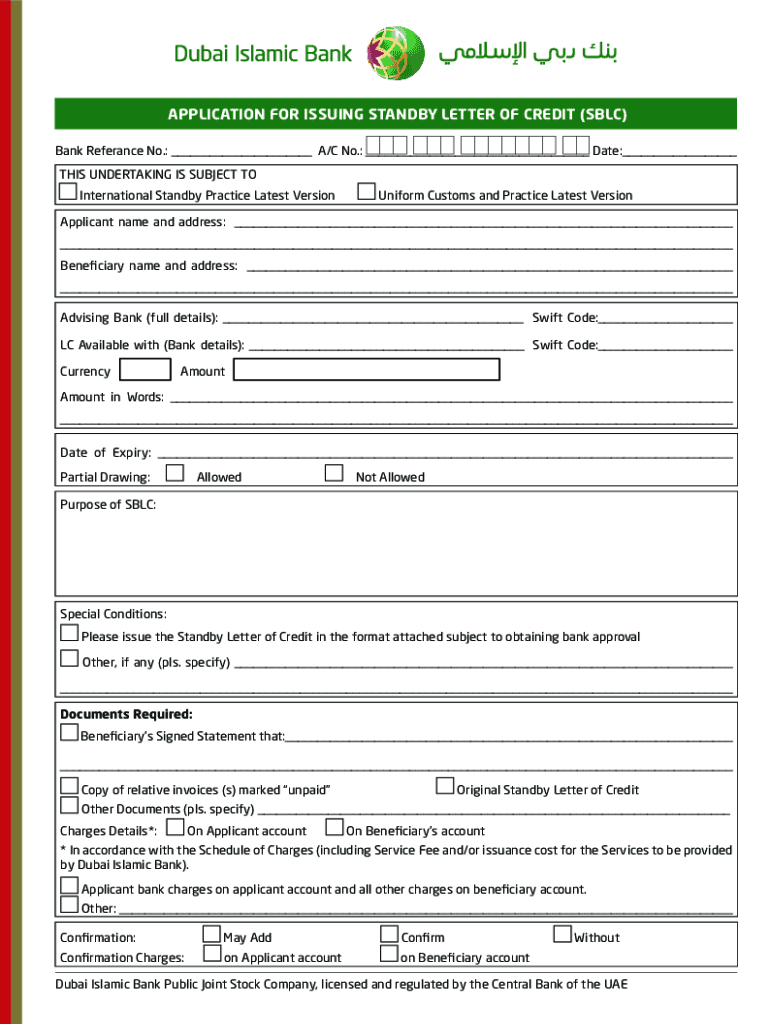 Fillable Online Schedule 31 - Agreed Form of Standby Letter of Credit ...