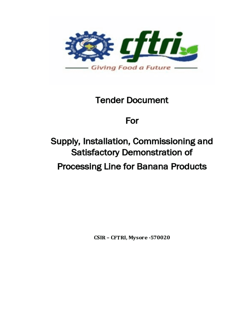 Fillable Online Central Food Technological Research Institute - CFTRI ...