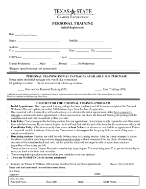 Fillable Online Personal Training WAIVER & RELEASE FORM Fax Email Print ...