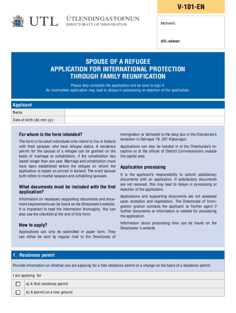 Fillable Online Application for international protection through family ...