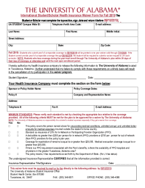 Fillable Online cchs ua Fall-2019-Waiver-form-for-International ...