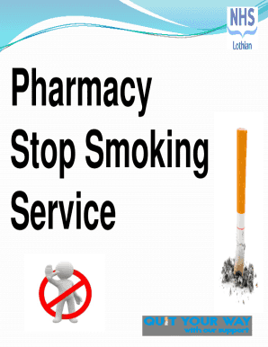 Fillable Online NHS Lothian Pharmacy Stop Smoking Service Fax Email ...