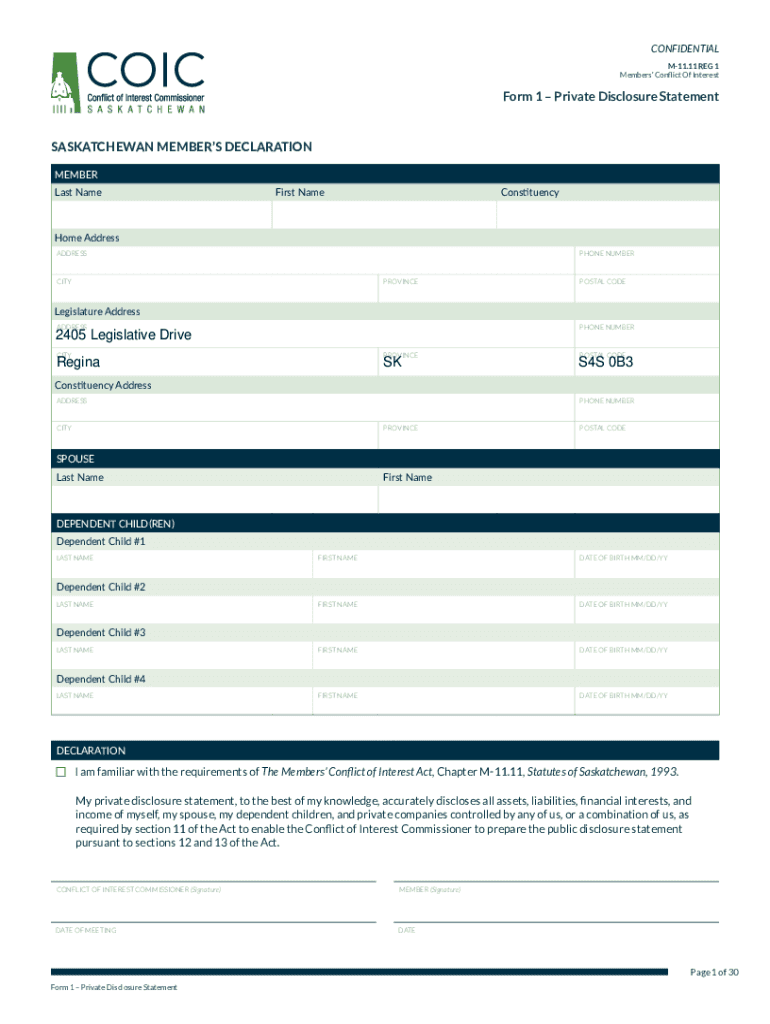 Fillable Online Disclosure of Conflict and Declaration of Interest ...