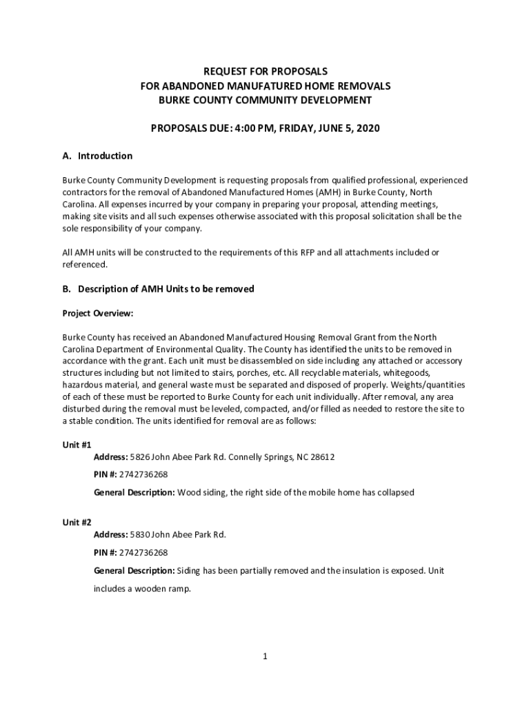 Fillable Online Request for Proposals for Trail Construction Burke ...