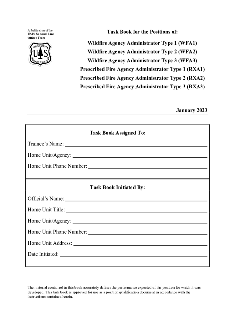 Fillable Online forest service fire and aviation qualifications guide ...