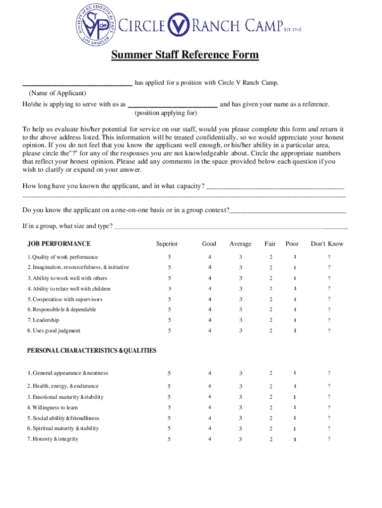 Fillable Online Camper Forms and Applications Fax Email Print - pdfFiller