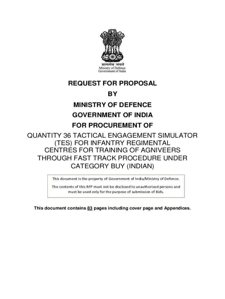 Fillable Online Army to buy 36 sets of tactical engagement simulators ...