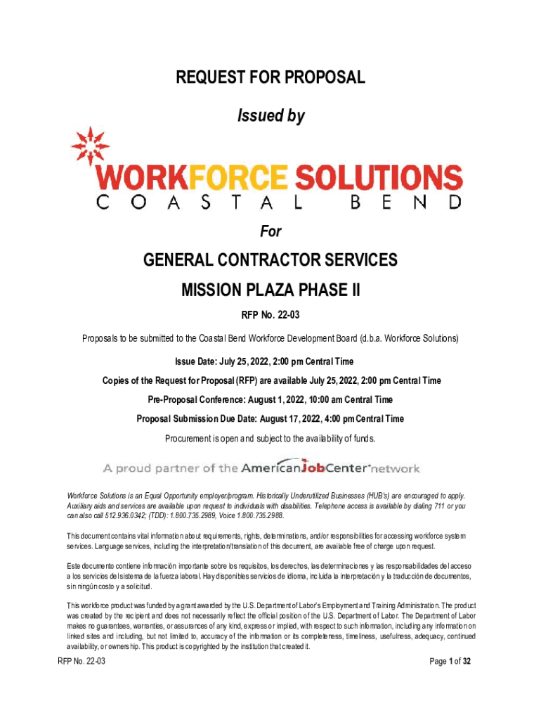 Fillable Online REQUEST FOR PROPOSAL Issued by MANAGEMENT ... Fax Email Print - pdfFiller