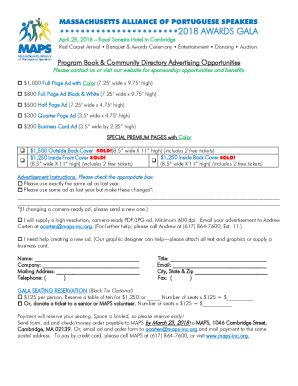 Fillable Online MAPS Gala Raises Almost $190000 And Honors Trio of ...