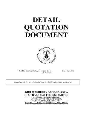 Fillable Online quotation notice Fax Email Print - pdfFiller