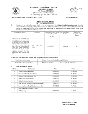 Fillable Online Notice Inviting Tender NIT No: 130 of 2022-23 Fax Email ...