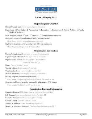 Fillable Online 2021 Sample LOI Form.docx Fax Email Print - pdfFiller