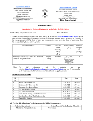 Fillable Online coal india limited (cil)and its subsidiaries - Ministry ...