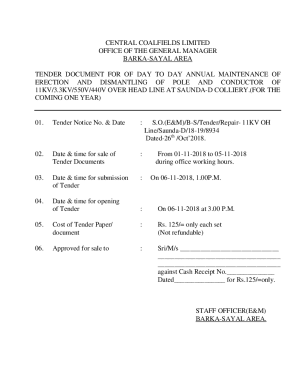 Fillable Online TENDER DETAILS ENTRY FORMAT FOR THE WORK OF Fax Email Print - pdfFiller