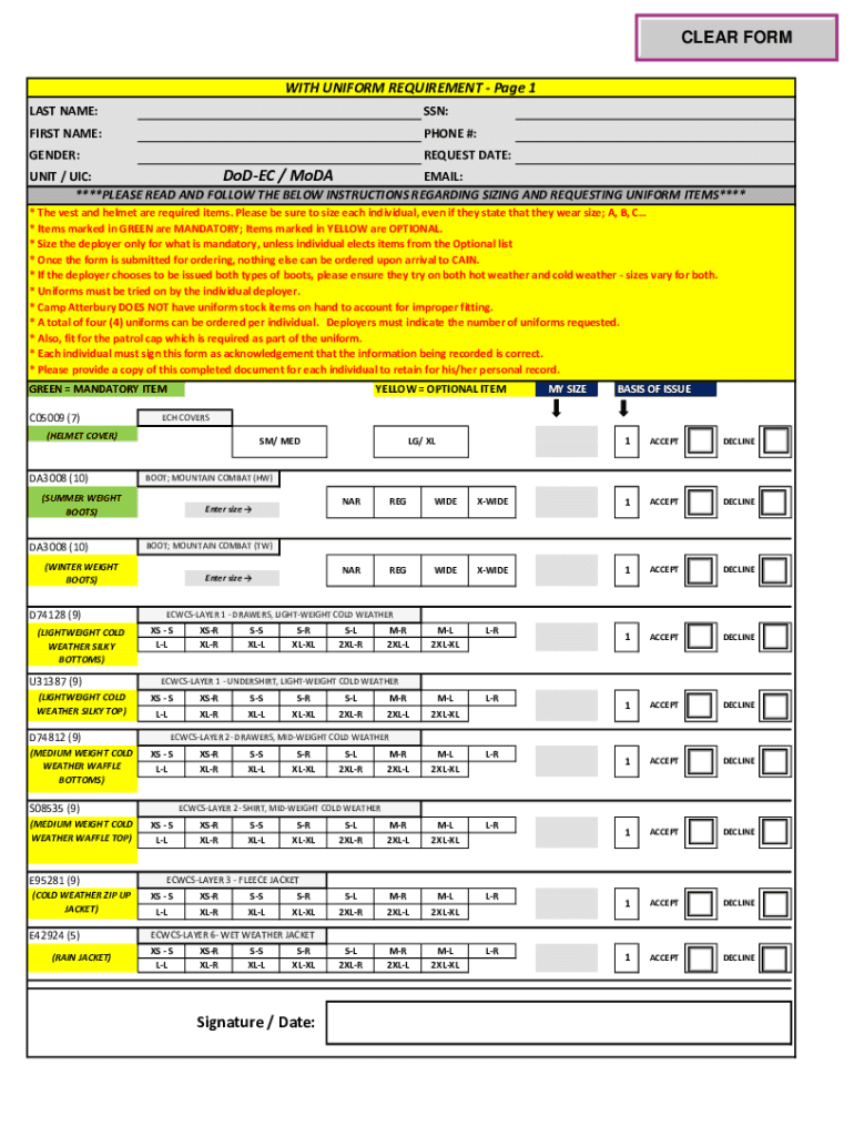 Fillable Online CIF - Price lists, how to clean OCIE, SOPs, hours, and ...