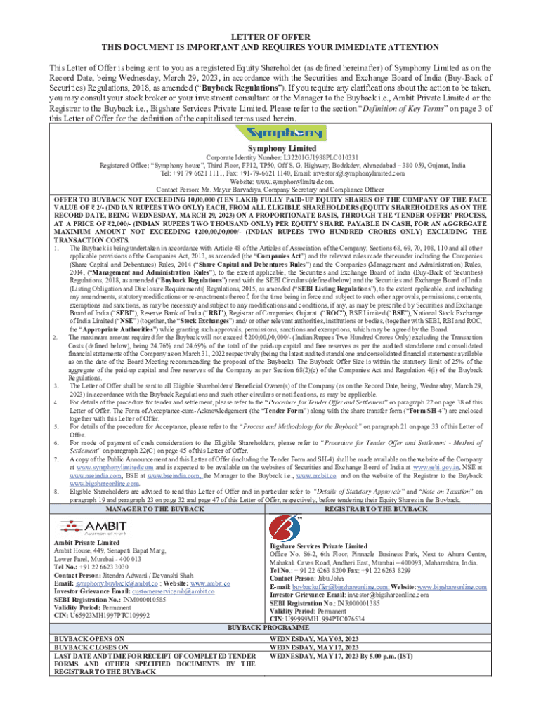 Fillable Online 2. LOF FInal version (excluding Tender forms and SH-4 ...