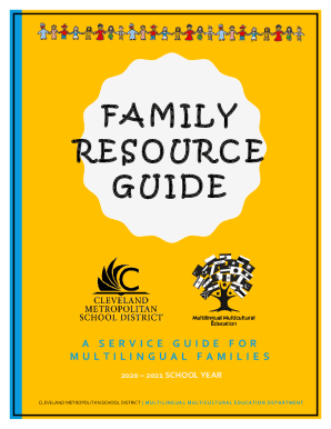 Fillable Online Family Resource Guide. A service guide for Multilingual ...