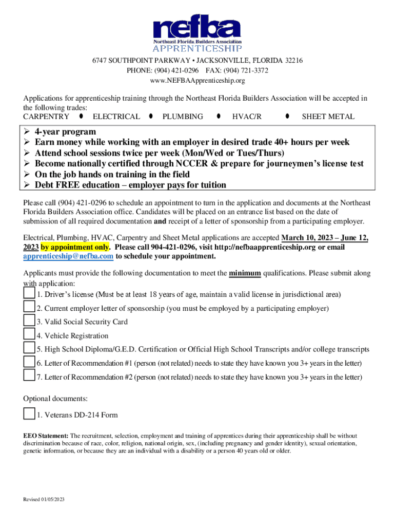 Fillable Online Applications for apprenticeship training through the ... Fax Email Print - pdfFiller