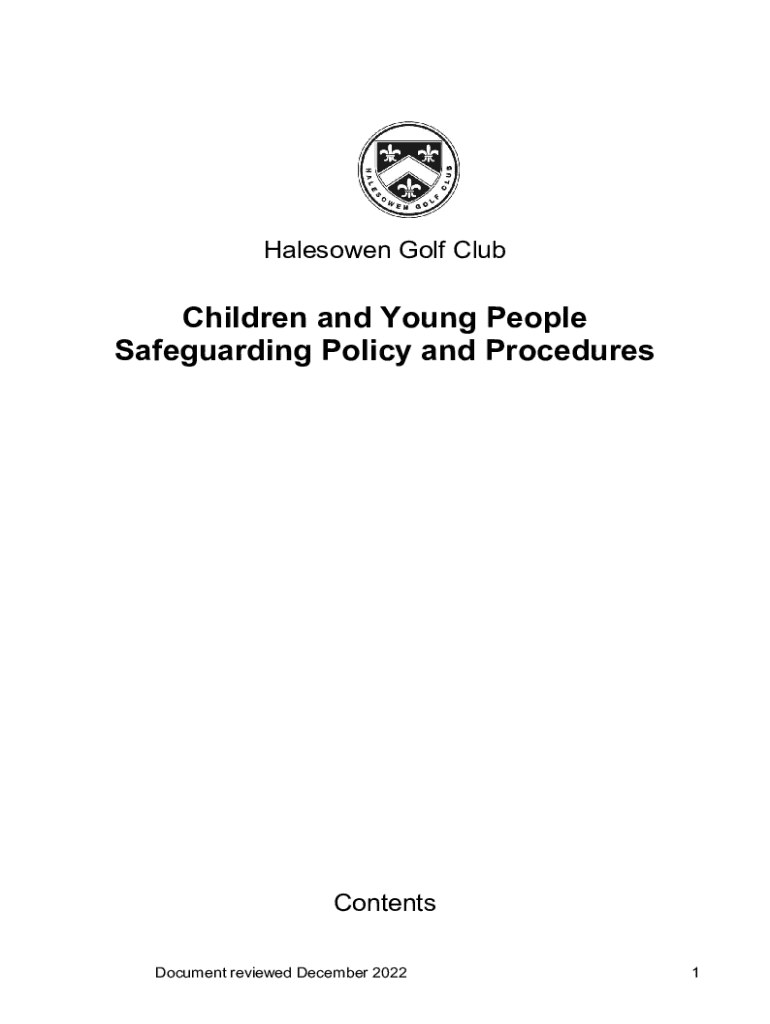 Fillable Online Adults - Safeguarding Policy & Procedures (Club ...