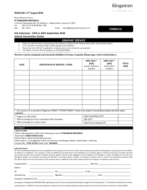 Fillable Online GRAPHIC SERVICE FORM E4 Fax Email Print - pdfFiller