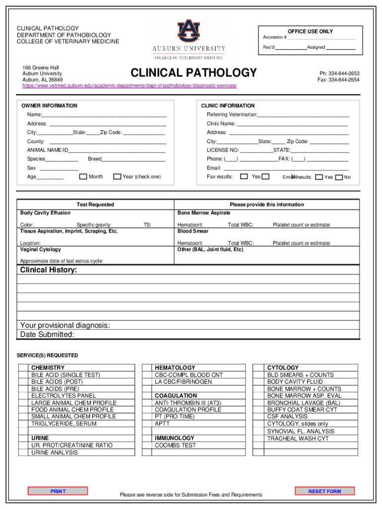 Fillable Online wake forest veterinary pathology residency Fax Email ...