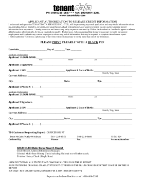 Fillable Online Check your tenant's credit history in seconds Real-time ...