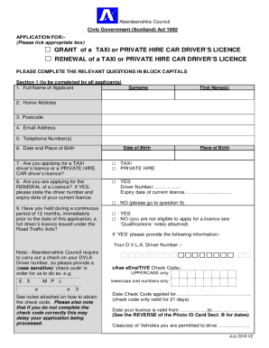 Fillable Online Taxi-Private Hire Driver Application Fax Email Print - pdfFiller