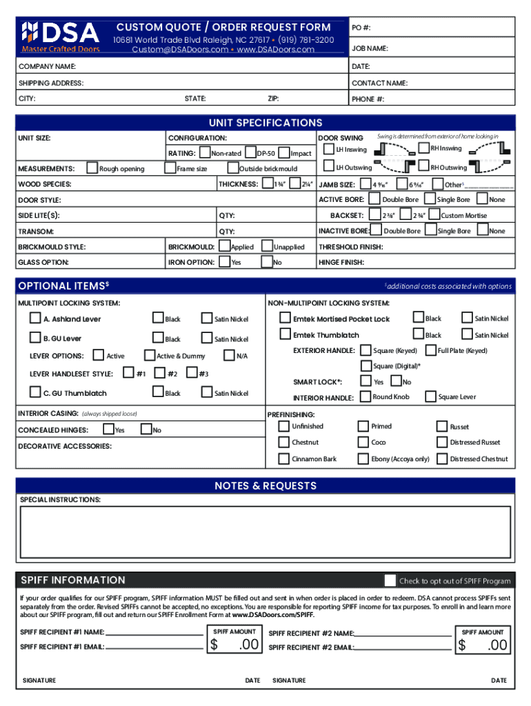 Fillable Online Request for Quote Form Template Fax Email Print - pdfFiller
