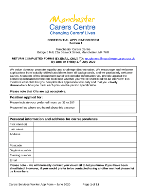 Application . Job application model for paid staff Doc Template | pdfFiller