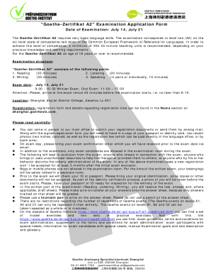 Fillable Online What is your German Goethe Certificate A2 exam ...