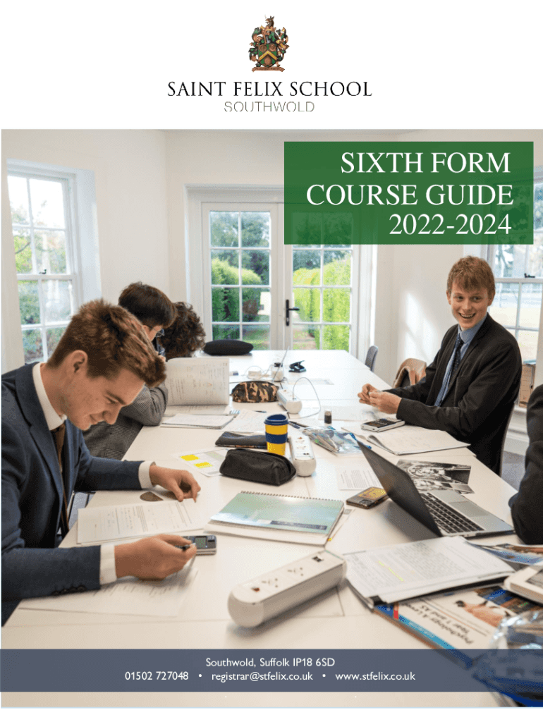 Fillable Online SIXTH FORM COURSE GUIDE 2022-2024 Fax Email Print - pdfFiller