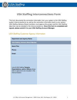 Fillable Online USA Staffing Interconnections Request Form - Help for ...