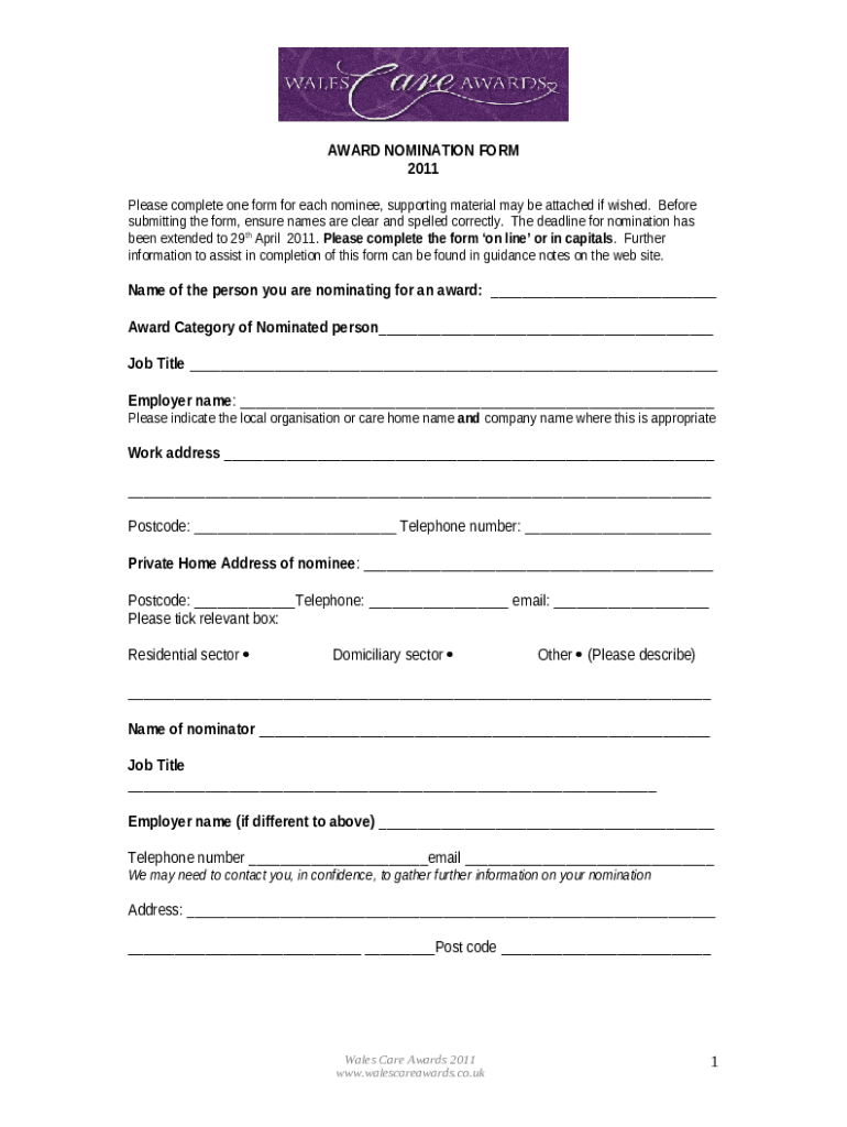 FCDO Honours Nomination Doc Template | pdfFiller