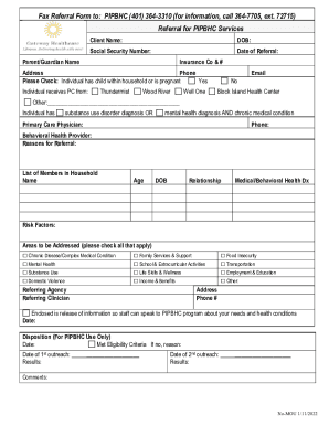 Fillable Online Client Referral Form - Talbot Health Services Fax Email ...