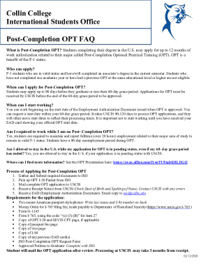 Fillable Online Collin College International Students Office Post ...