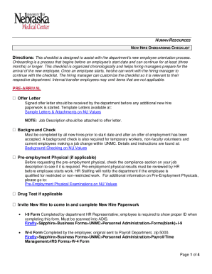 Fillable Online PRE-ARRIVAL Offer Letter Background Check Pre ...