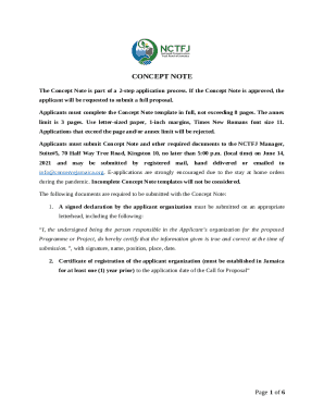Bonsucro Impact Fund Concept Note Template Doc Template | pdfFiller