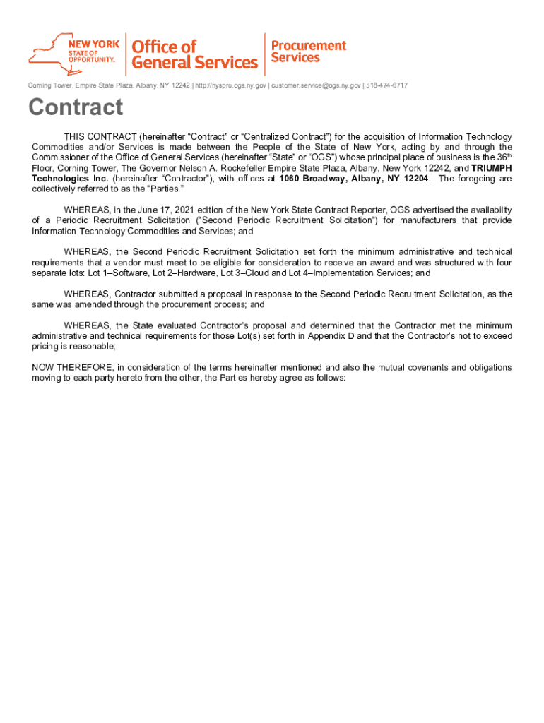 Fillable Online Procurement Services Group Corning Tower - 37th Floor Fax Email Print - pdfFiller