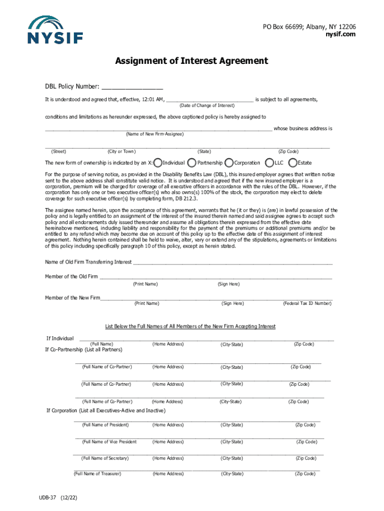 Fillable Online REQUEST FOR INCLUSION OF AN ADDITIONAL INTEREST ... Fax ...