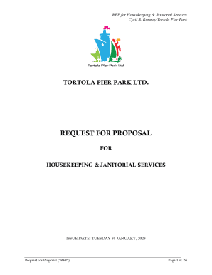 Fillable Online REQUEST FOR PROPOSAL (RFP) HOUSEKEEPING ... Fax Email ...