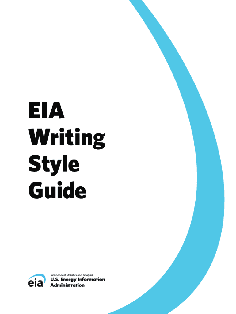 Fillable Online EIA Writing Style Guide - Kindle edition by US Energy ... Fax Email Print ...