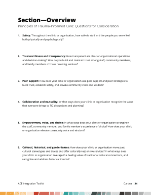Fillable Online Guiding Principles and Questions for Integrating ACE Screening and Treatment of ...