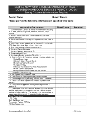 Fillable Online SAMPLE NEW YORK STATE DEPARTMENT OF HEALTH ... Fax ...