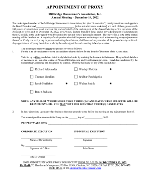 Fillable Online HOA Proxy Votes: What Every Manager Needs to Know Fax ...