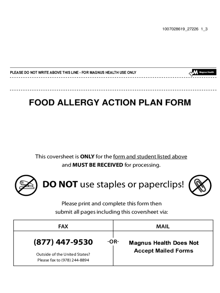 Fillable Online Where is the cover sheet required for Faxing - Magnus ...