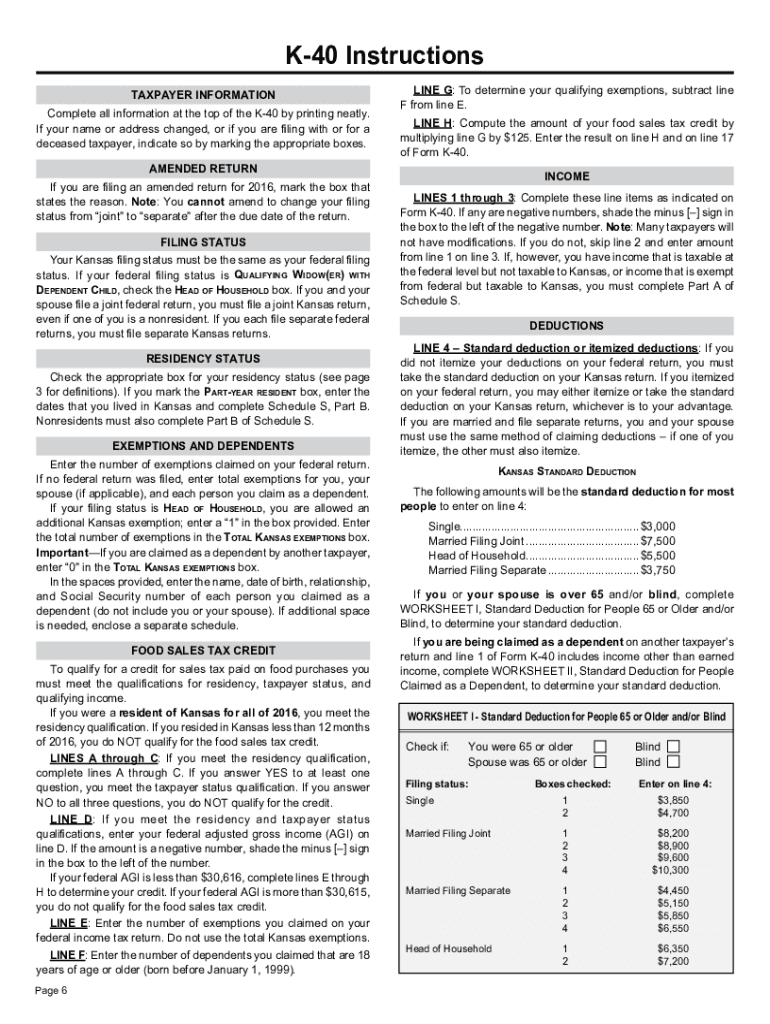 Fillable Online 2016 Individual Income Tax Instructions, ... Fax Email Print - pdfFiller