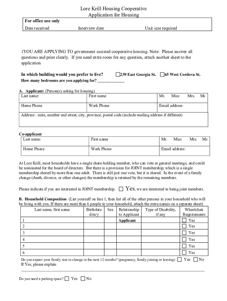 Fillable Online Application Process Co-ops Fax Email Print - pdfFiller