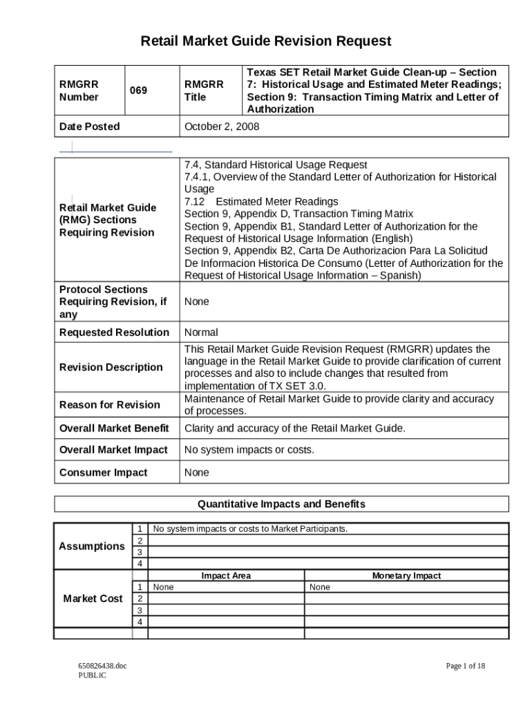 Internal Meter Reads in the business retail market: ... Doc Template ...